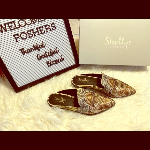 Shellys London | Shoes | Last Nib Shelleys London Beige Floral Cantara ...